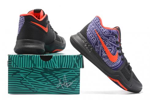 Nike Zoom Kyrie III 3 Men Basketball Shoes Black Orange Purple - Nike ...