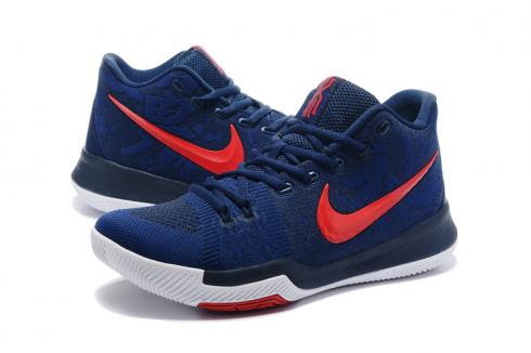 Nike Zoom Kyrie III 3 deep blue red white Men Basketball Shoes - Nike ...