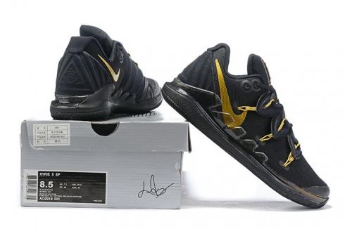 2020 Nike Kyrie V 5 Black Gold Ivring Basketball Shoes AO2918-007 ...