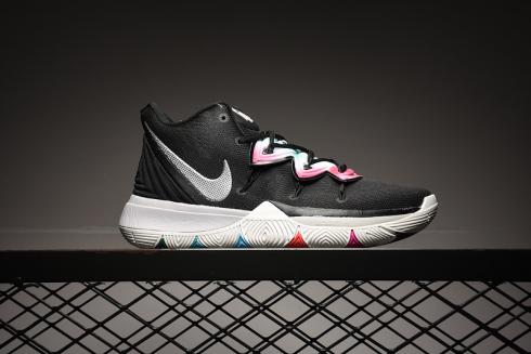 Nike Kyrie 5 White Black Pink Basketball Shoes Sneakers AO2918-908 ...