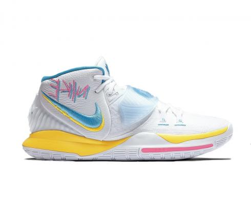 Nike Zoom Kyrie 6 Neon Graffiti White Opti Yellow Digital Pink Blue ...