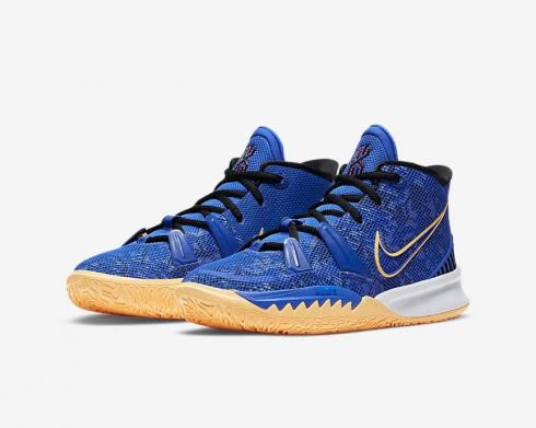 Nike Zoom Kyrie 7 EP Hyper Royal Blue Yellow White Black CT4080-400 ...