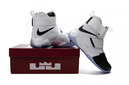 Nike Zoom Lebron Soldier 10 SFG White Black Men Sneakers Shoes 844378 ...