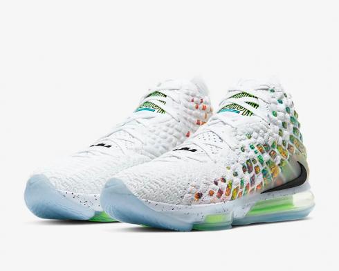 Nike Zoom LeBron 17 Air Command Force White Black Multi-Color BQ3177 ...