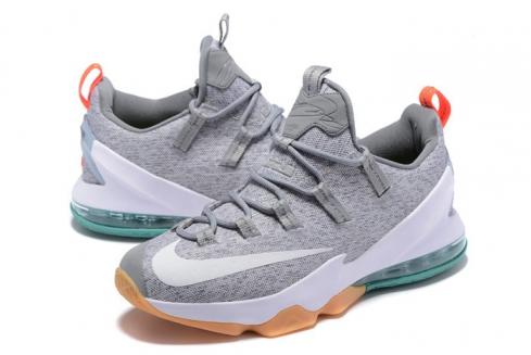 Nike LeBron 13 Low Grey Gum Stealth Grey White Bright Crimson Gum Light ...
