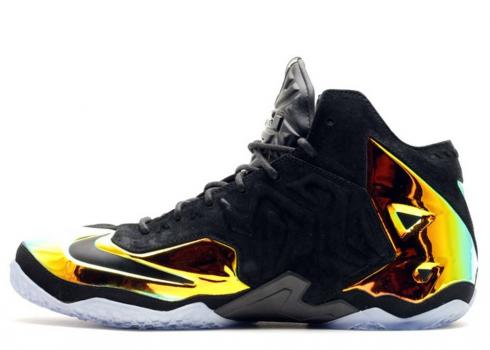 Nike Lebron 11 Ext Qs Kings Crown Black Gold Metallic 677693-001 - Zoom ...