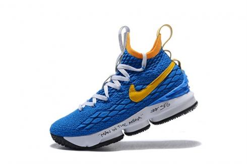 Nike Zoom Lebron XV 15 EP LBJ15 Blue Yellow 897649-407 - Zoom Lebron XV ...