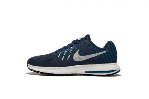 Nike Zoom Winflo 2 Dark Navy Blue Grey Men Running Shoes Sneakers ...