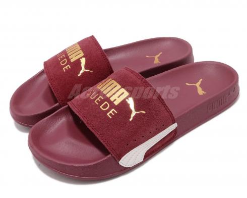 Puma Leadcat FTR Suede Classic Slide Burnt Russet Red Team Shoes 372277 ...