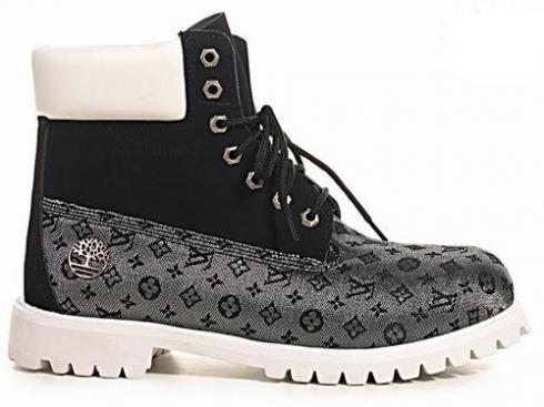 Timberland Custom Varsity Boots Men Black White - Timberland Shoes ...