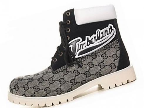Timberland Custom Varsity Boots Mens Black White - Timberland Shoes ...