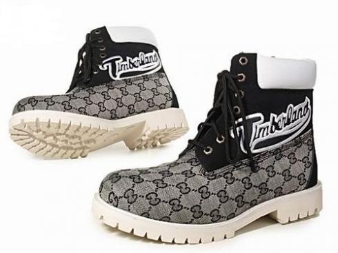 Timberland Custom Varsity Boots Mens Black White - Timberland Shoes ...