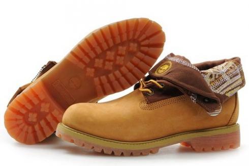 Wheat Brown Timberland Roll-top Boots For Men - Timberland Shoes - Sepwear