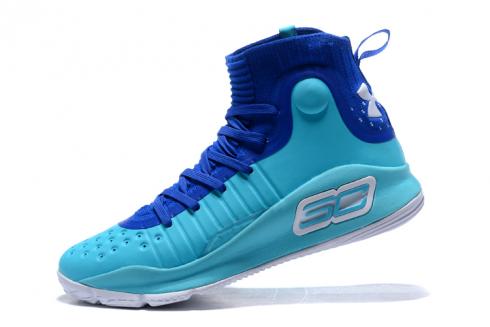 Under Armour UA Curry 4 IV High Men Basketball Shoes Sky Blue Royal ...