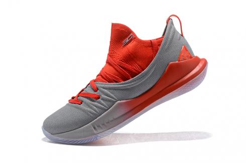 Under Armour UA Curry V 5 Low Men Basketball Shoes Grey Orange - UA ...