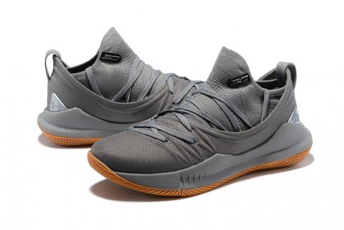 Under Armour UA Curry V 5 Men Basketball Shoes Deep Grey Brown - UA ...