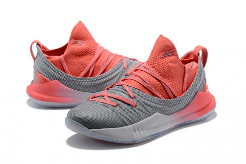 Under Armour UA Curry V 5 Men Basketball Shoes Orange Grey - UA Curry 5 ...