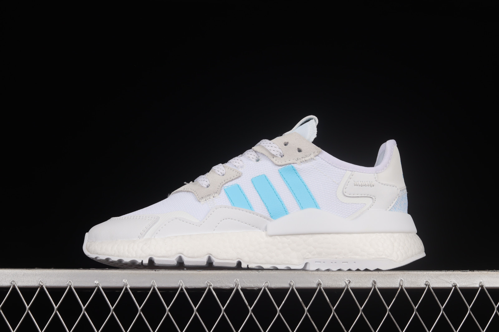 Adidas Nite Jogger Boost Cloud White Navy Blue Light Grey FW6699 ...