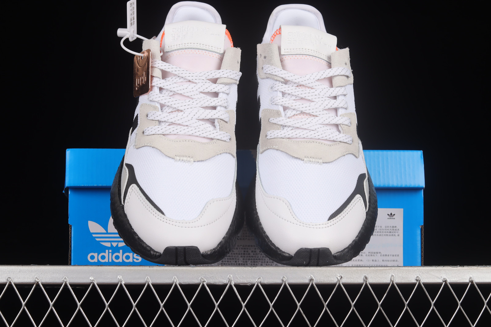 Adidas Nite Jogger Boost Cloud White Puple Core Black FW6698 - Other ...