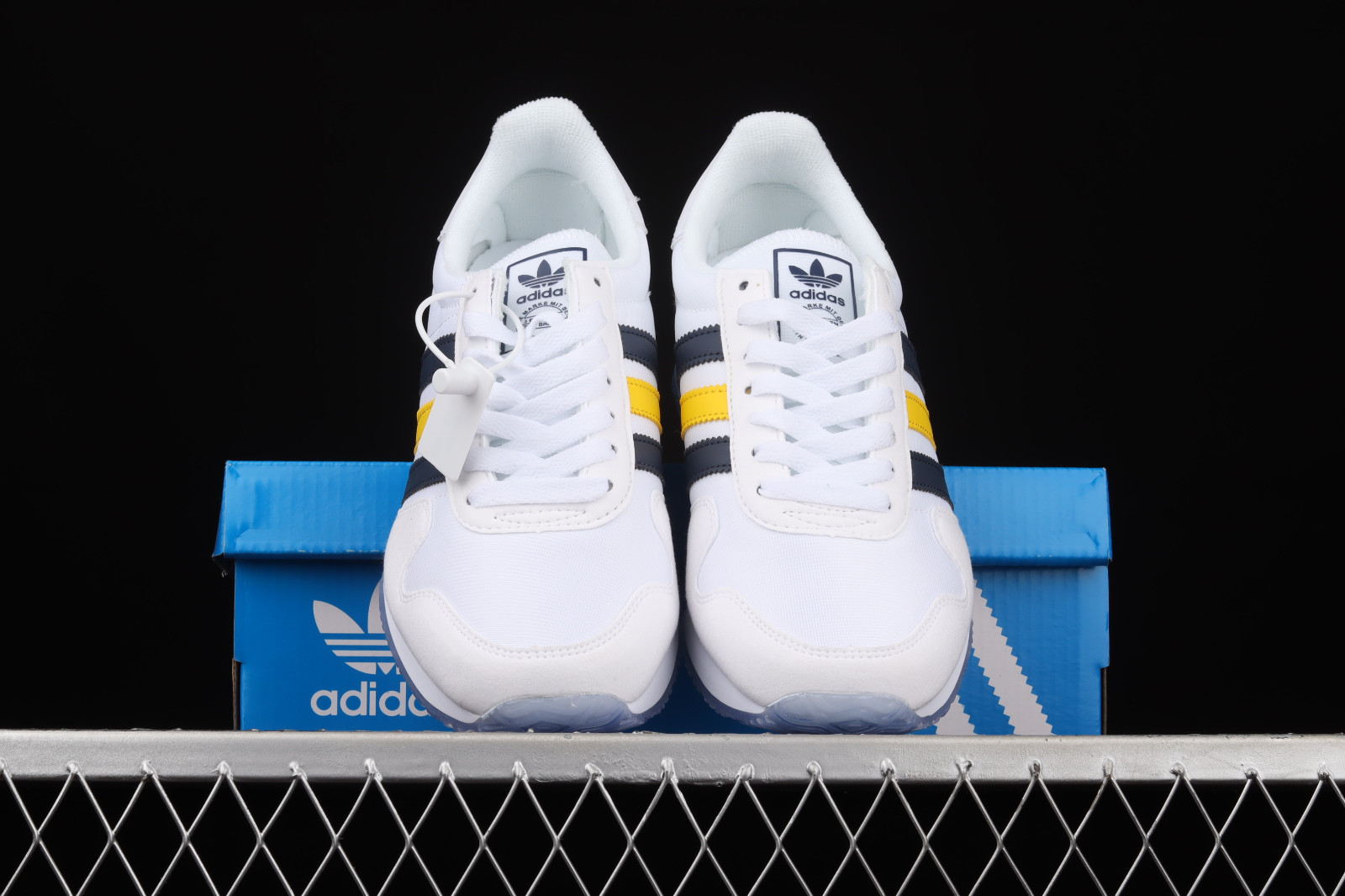 Adidas USA 84 Cloud White Blue Yellow Shoes FW2054 - Other Adidas - Sepwear
