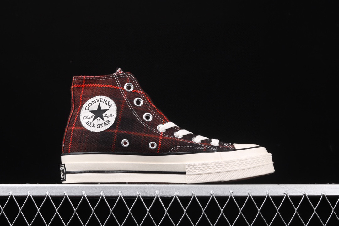 Converse Chuck Taylor All Star 70s Plaid Black Red 166496C - Converse ...