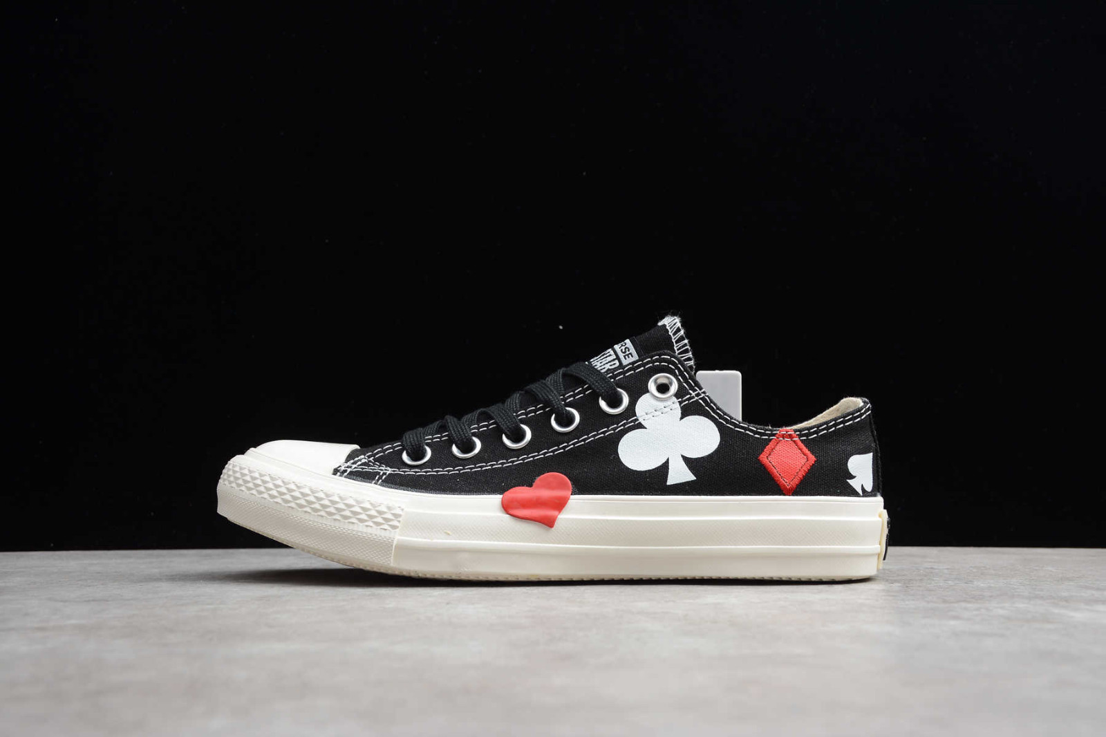 Converse Chuck Taylor All Star Low Deck of Card Black Enamel Red ...