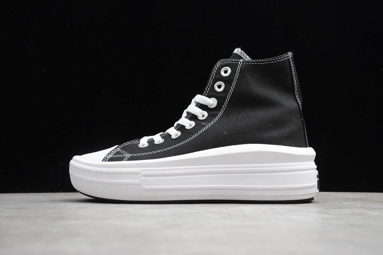 Converse Chuck Taylor All Star Move Platform Hi Black White 568497C ...