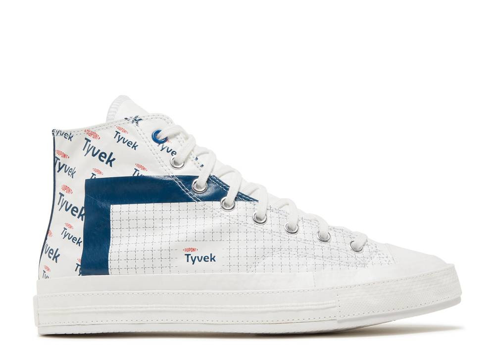 Converse Dupont Tyvek X Chuck 70 High White Princess Blue Red Fiery ...