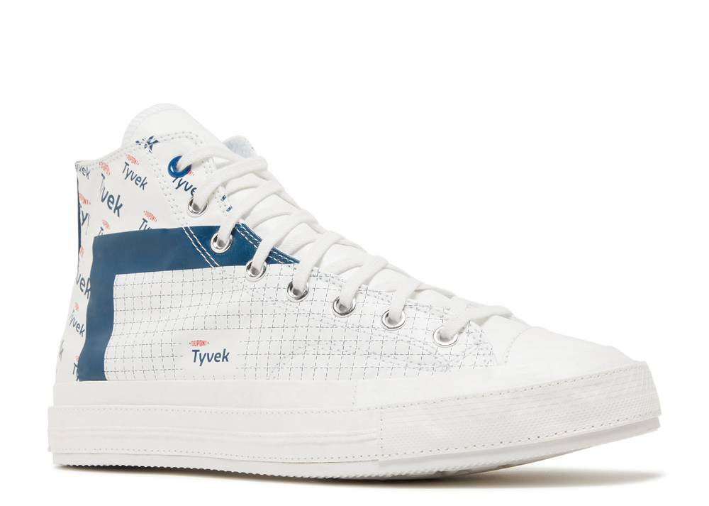 Converse Dupont Tyvek X Chuck 70 High White Princess Blue Red Fiery ...