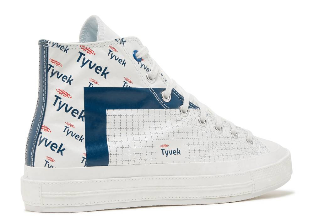 Converse Dupont Tyvek X Chuck 70 High White Princess Blue Red Fiery ...