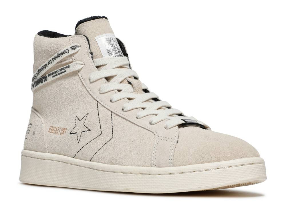 Converse Midnight Studios X Pro Leather Mid White Egret Black 165630C ...