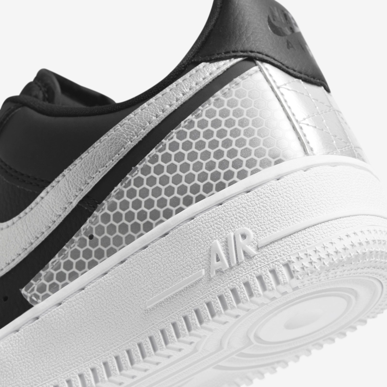 3M x Nike Air Force 1 Low Black Reflect Reflect Silver Metallic Silver ...