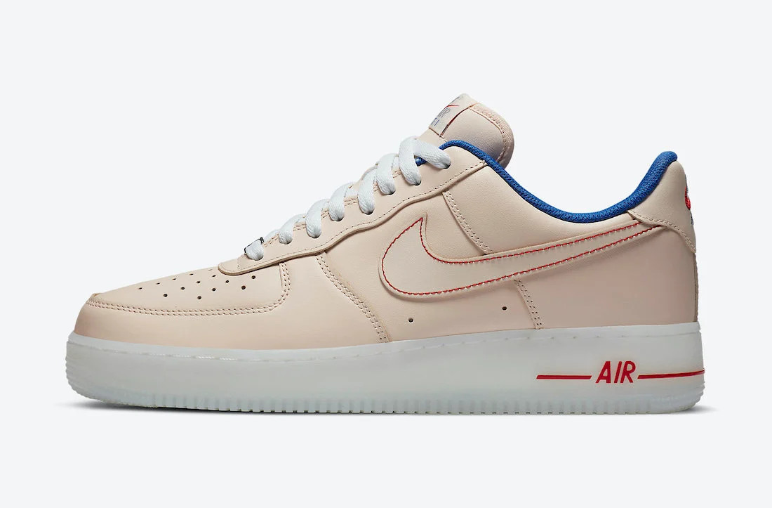 Nike Air Force 1 Low Translucent Soles Beige Blue Red DH0928-800 - Air ...