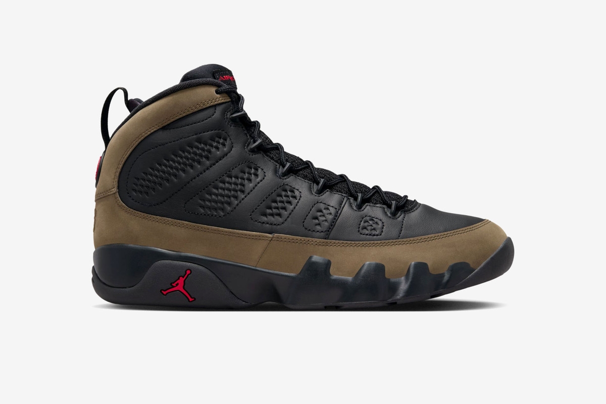 Air Jordan 9 Retro HV4794-030 Olive True Black Red Light - Air Jordan ...