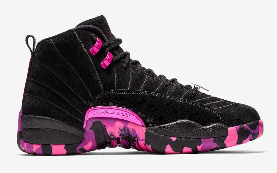 Air Jordan 12 Doernbecher Carissa Navarro Black Hyper Violet Pink Blast ...