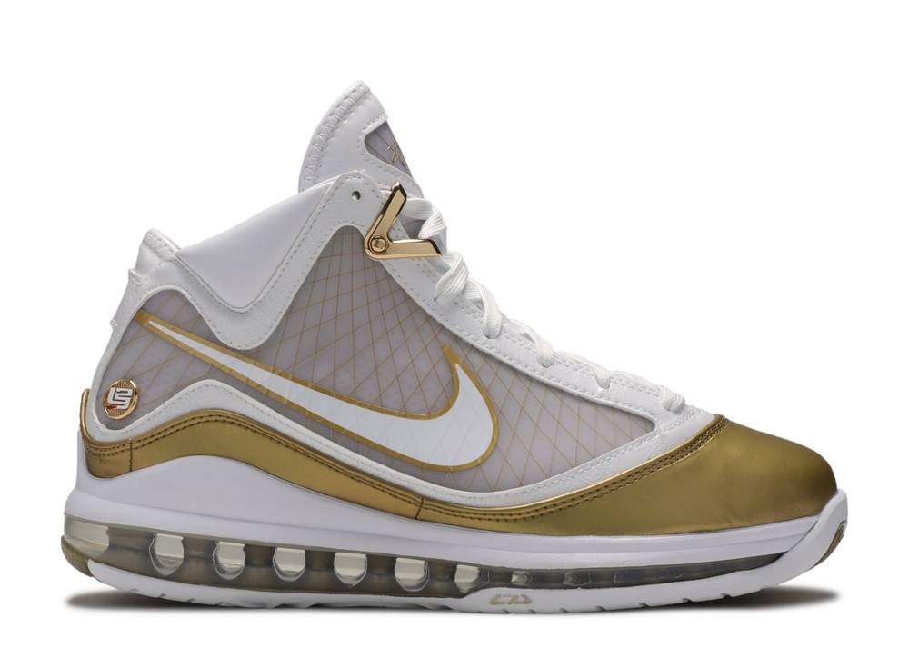 Nike Air Max Lebron 7 Qs Gs 2020 China Moon White Gold Metallic CK0719 ...