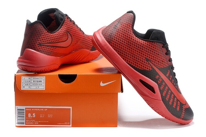 Nike Hyperlive EP Men Basketball Shoes University Red Black Wolf Grey ...