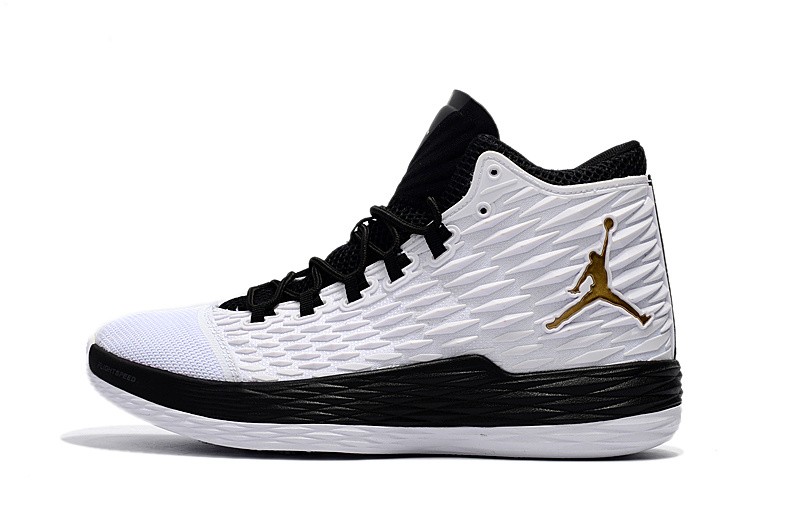 Jordan Melo M13 BHM White Metallic Gold Black Pure Platinum 881562 131 - Nike Jordan Melo Shoes ...