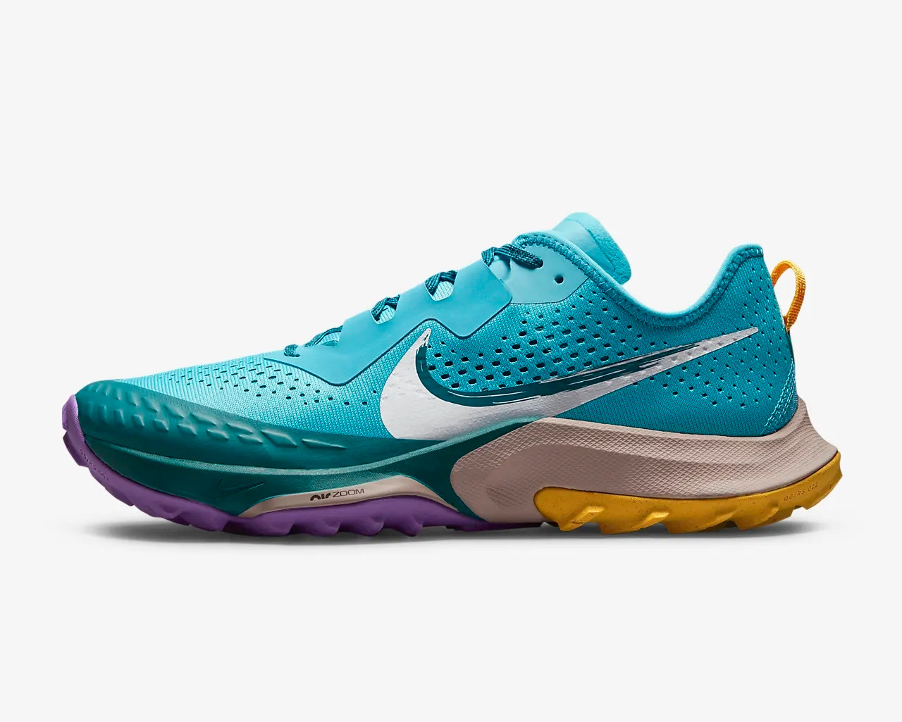 Nike Air Zoom Terra Kiger 7 Turquoise Blue Mystic Teal University Gold ...