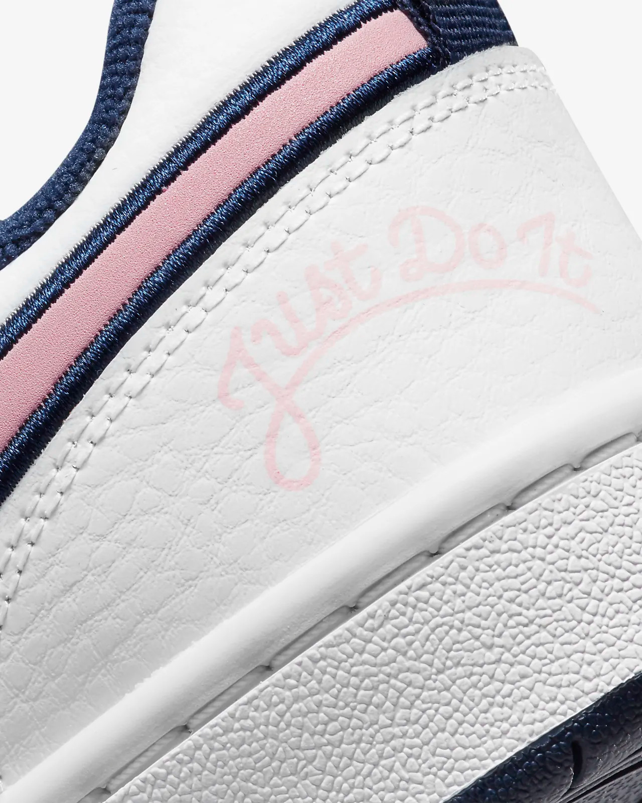 Nike Court Borough Low 2 SE White Midnight Navy Pink Glaze DB3090-100 ...