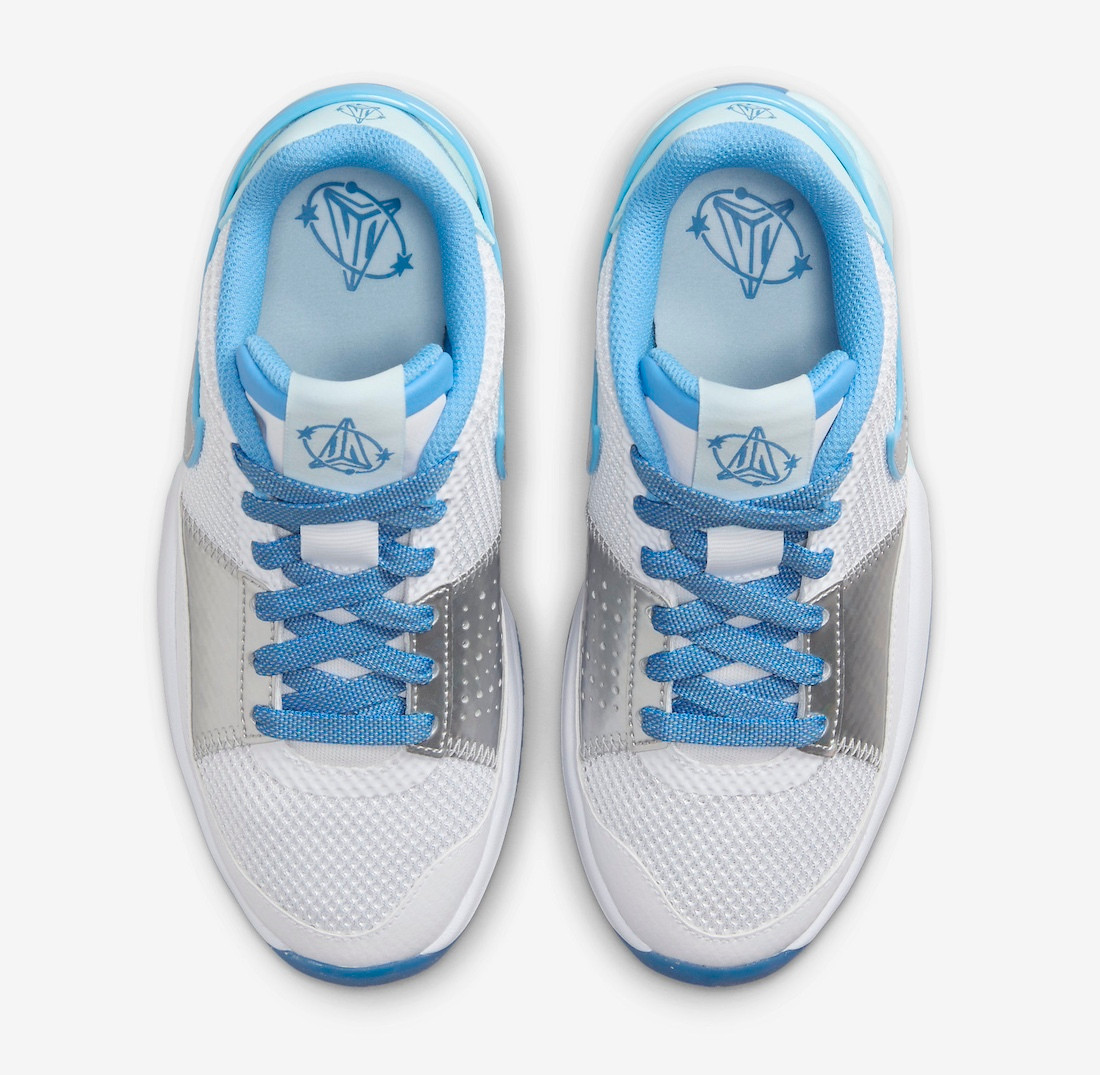 Nike Ja 1 GS All-Star Glacier Blue Metallic Silver White University ...