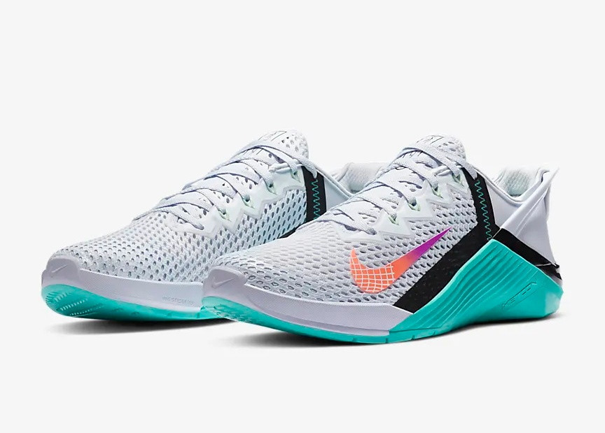 Nike Metcon 6 Football Grey Hyper Jade Flash Crimson AT3160-020 - Nike ...