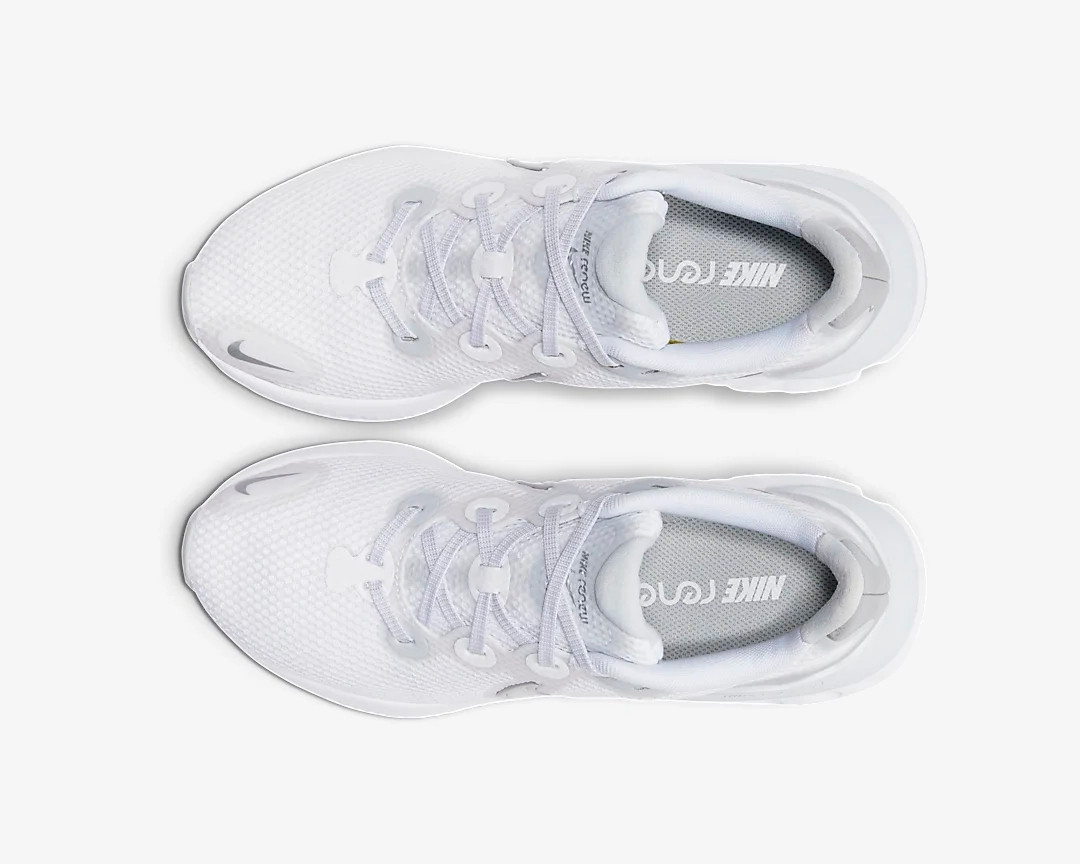 Nike Womens Renew Run Pure Platinum White Metallic Silver CK6360-003 ...