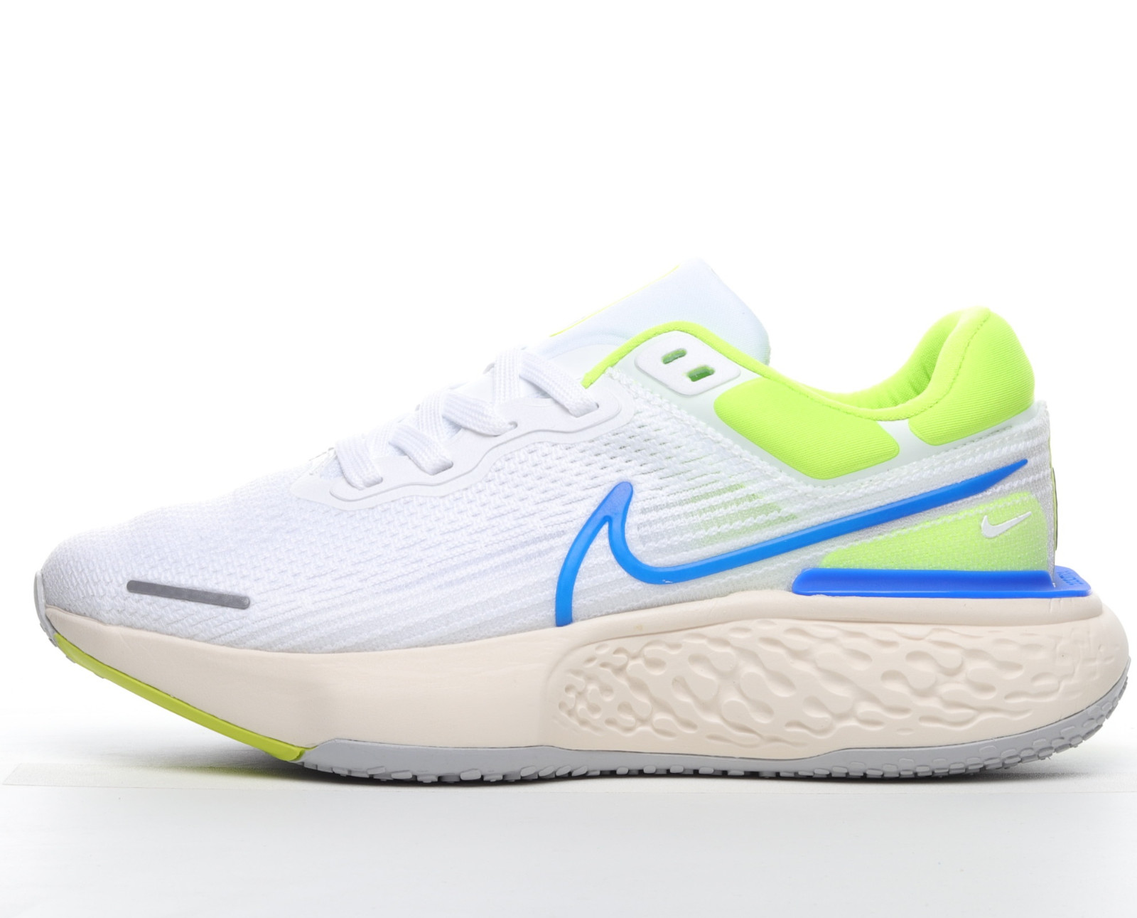 Nike ZoomX Invincible Run Flyknit White Cyber Fog Gray Racer Blue ...