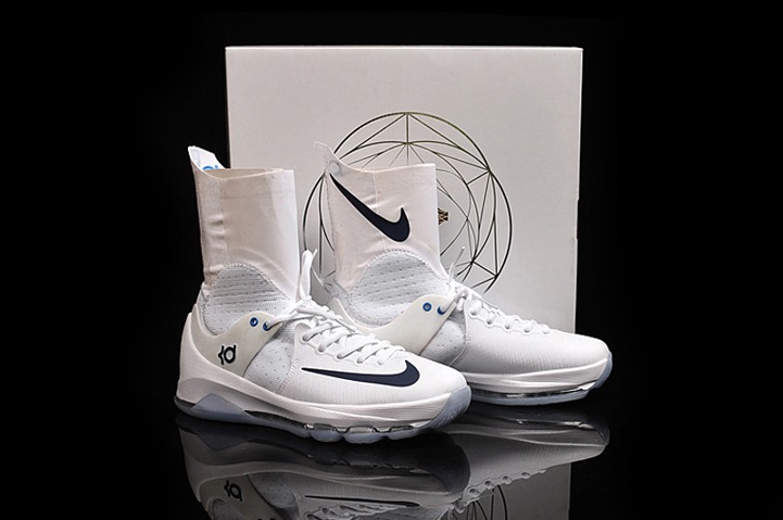 Nike KD VIII 8 Elite EP White Photo Blue Midnight Navy Kevlar Kevin ...