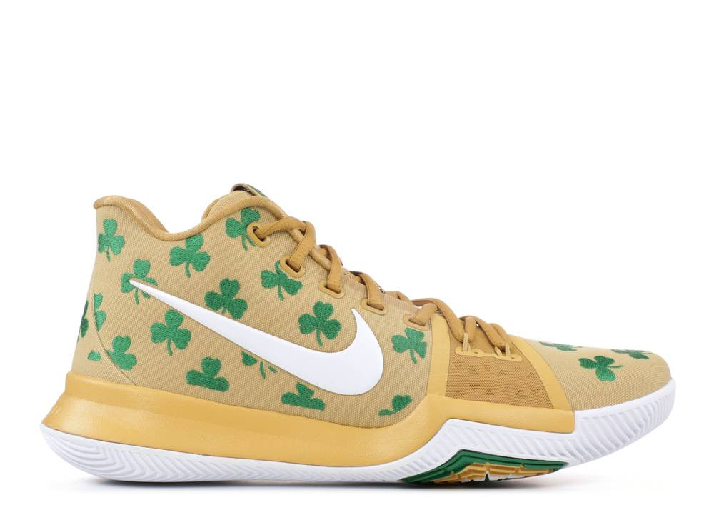 Nike Kyrie 3 Luck Pe Club Clover White Gold AR4566-700 - Nike Kyrie 3 ...