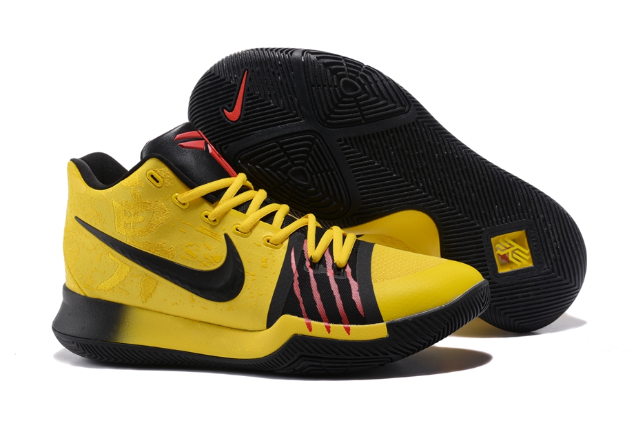 Nike Zoom Kyrie III 3 Men Basketball Shoes Yellow Purple Black AJ1672 ...