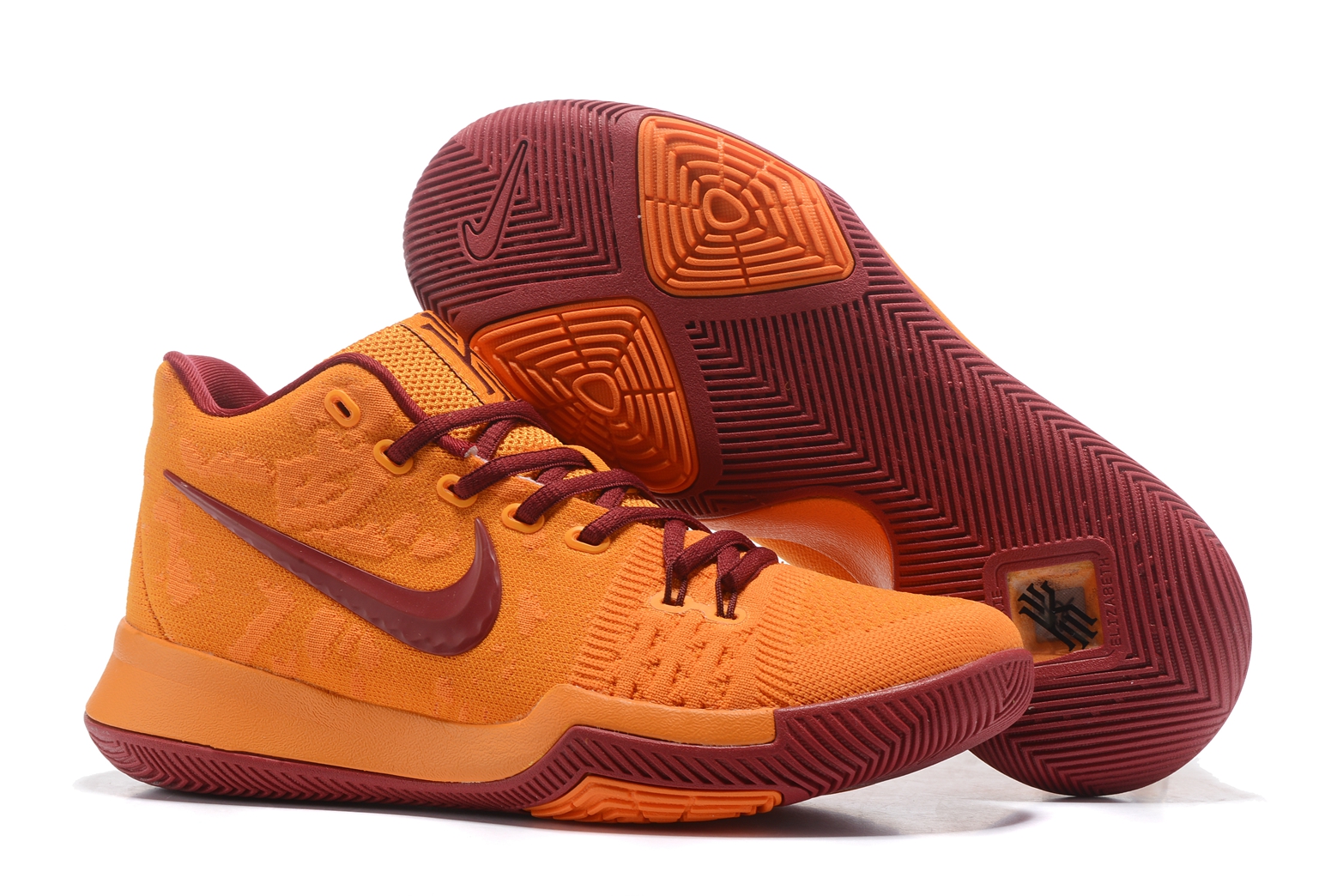 Nike Zoom Kyrie III 3 orange wine red Men Basketball Shoes - Nike Kyrie ...