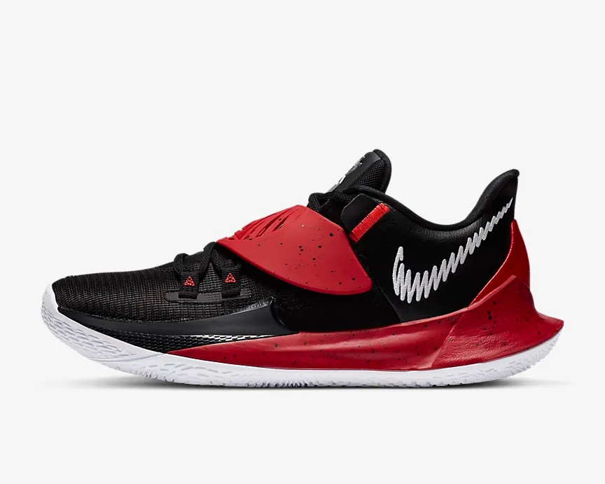 Nike Zoom Kyrie Low 3 Team Black University Red Metallic Silver CW6228 ...
