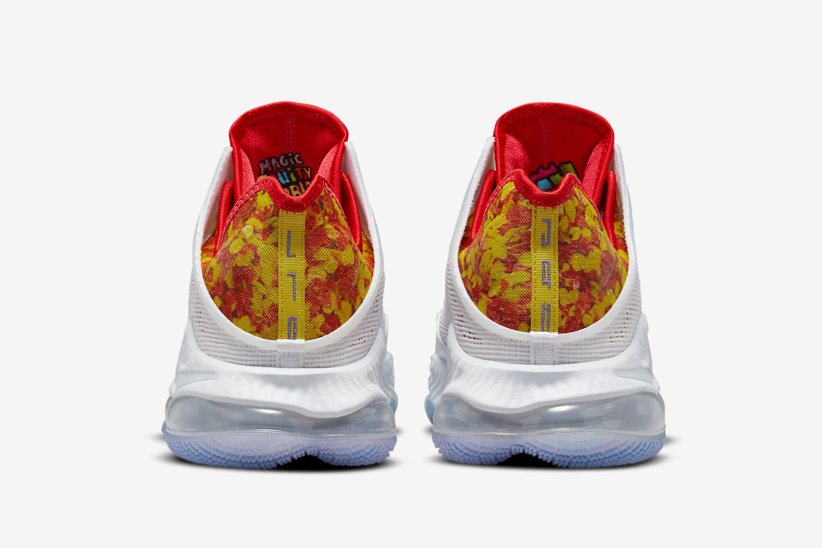 Nike Zoom LeBron 19 Low Magic Fruity Pebbles White Red Yellow DQ8344 ...